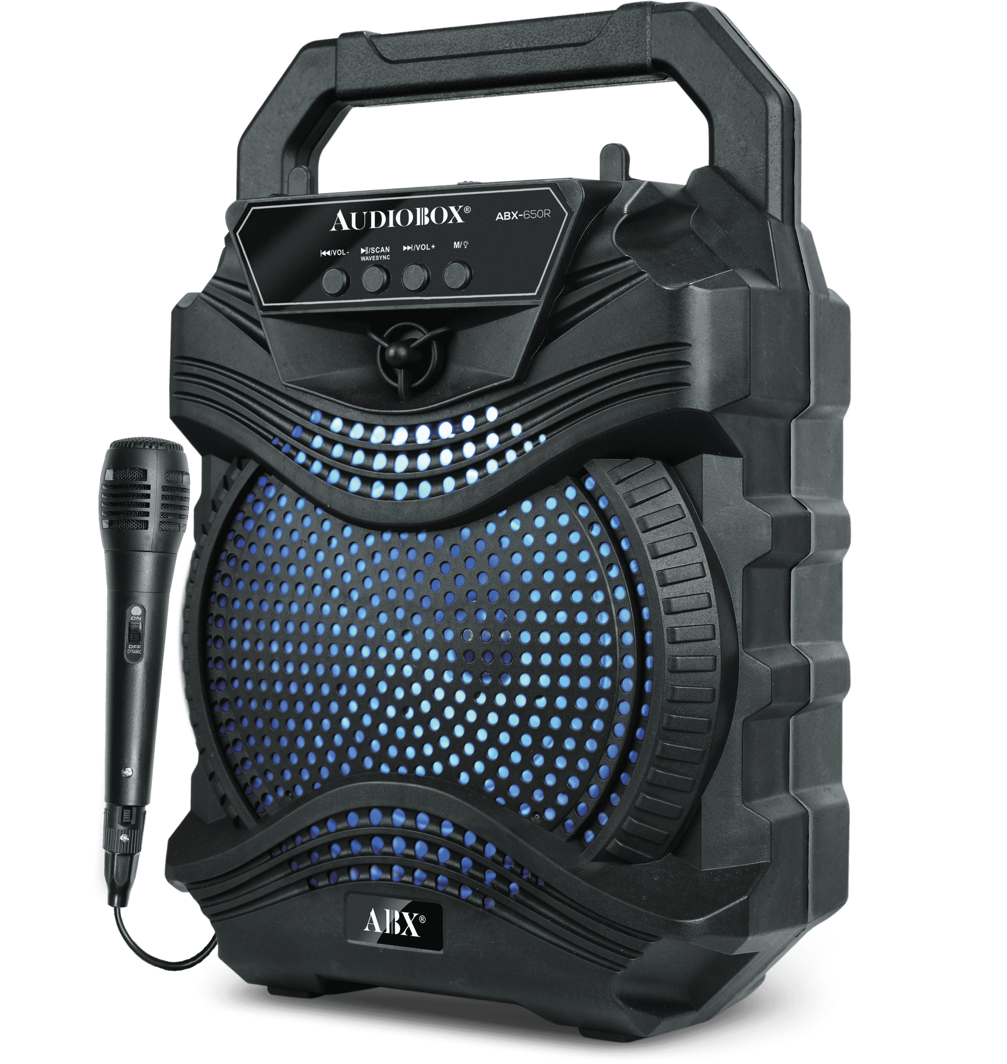 ABX-650R 6.5” Portable PA Karaoke Speaker with Wired Microphone